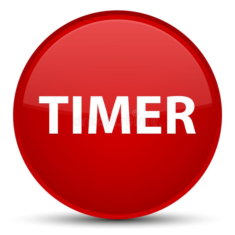 Timer Special Red Round Button Stock Illustration - Illustration of ...