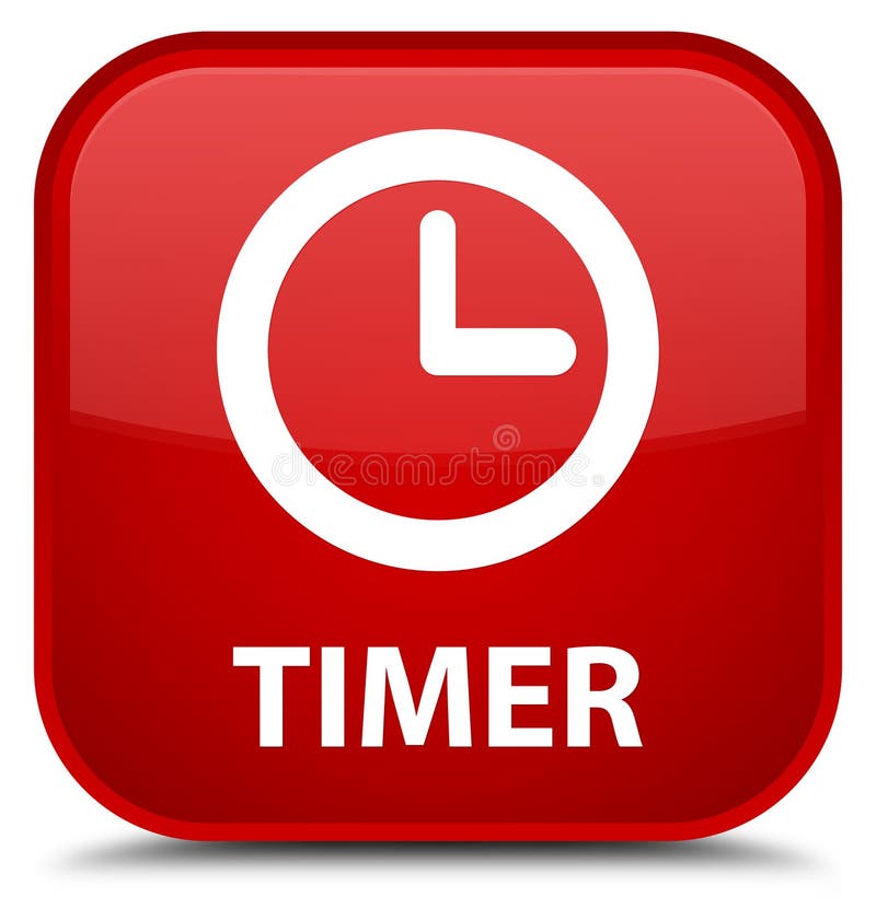 Timer Special Red Square Button Stock Illustration - Illustration of ...
