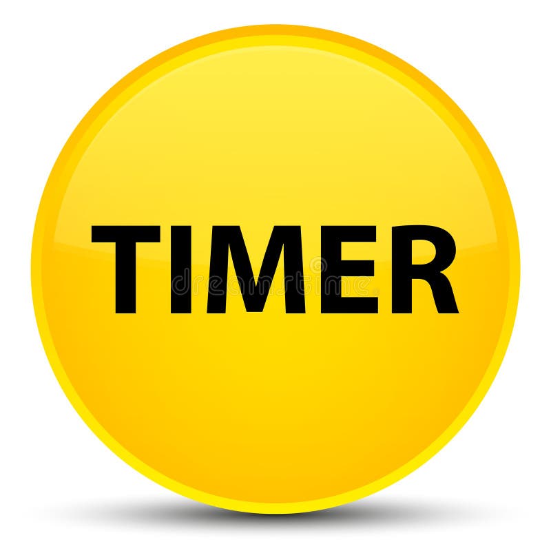 Timer Special Yellow Round Button Stock Illustration - Illustration of ...