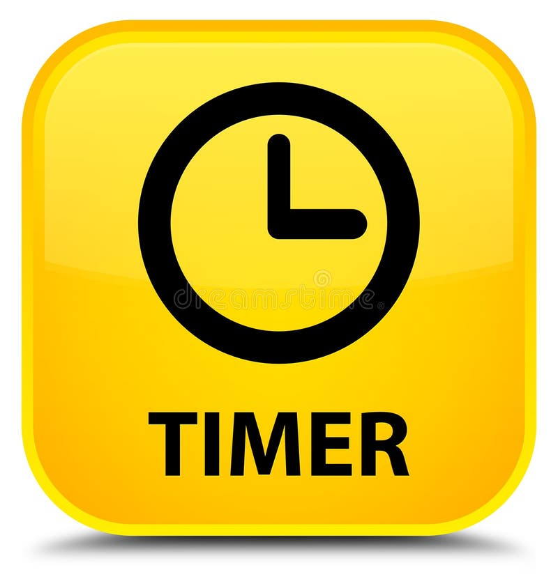 Timer Special Yellow Square Button Stock Illustration - Illustration of ...