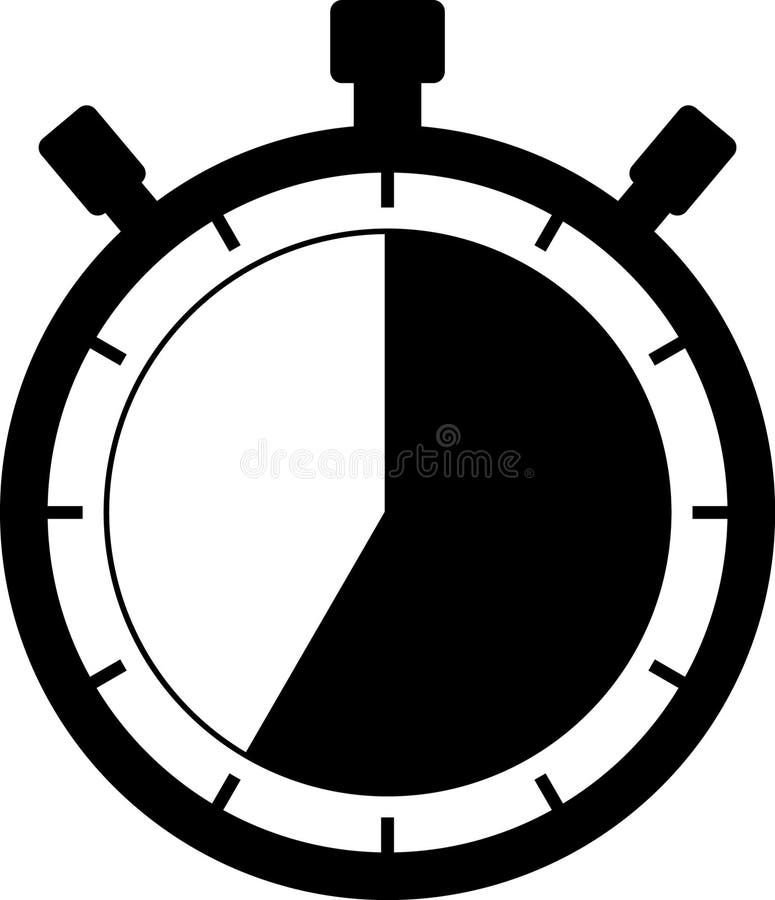 Timer Stopwatch Icon, Vector Illustration. Shortest Time Stopwatch ...
