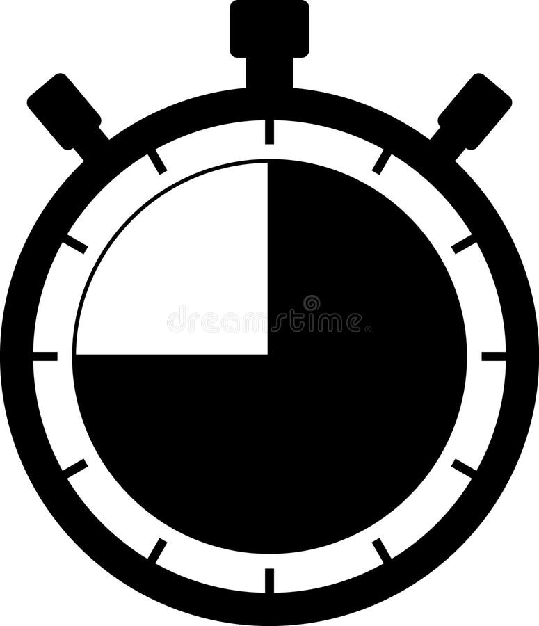 Timer Stopwatch Icon, Vector Illustration. Shortest Time Stopwatch ...