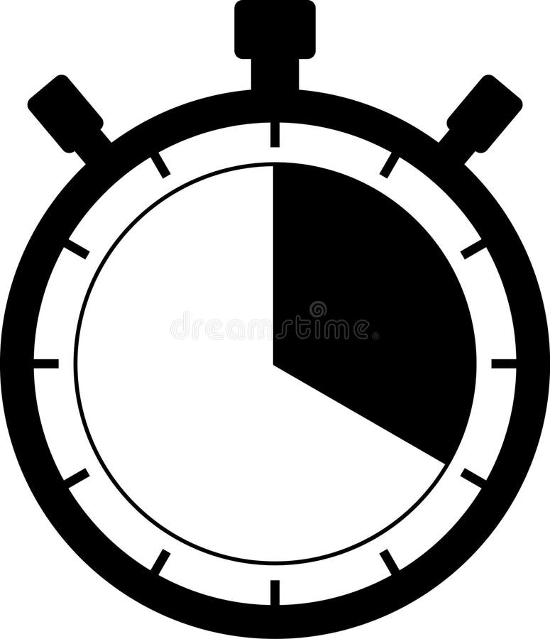 Timer Stopwatch Icon, Vector Illustration. Shortest Time Stopwatch ...