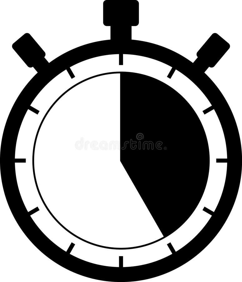 Timer Stopwatch Icon, Vector Illustration. Shortest Time Stopwatch ...