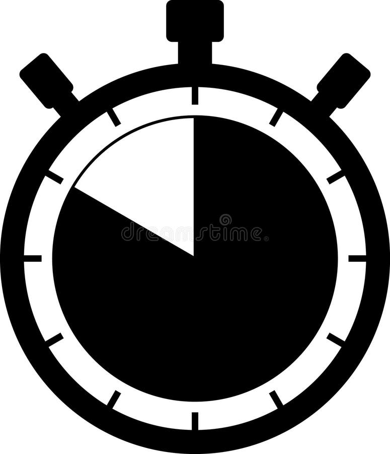 Timer Stopwatch Icon, Vector Illustration. Shortest Time Stopwatch ...
