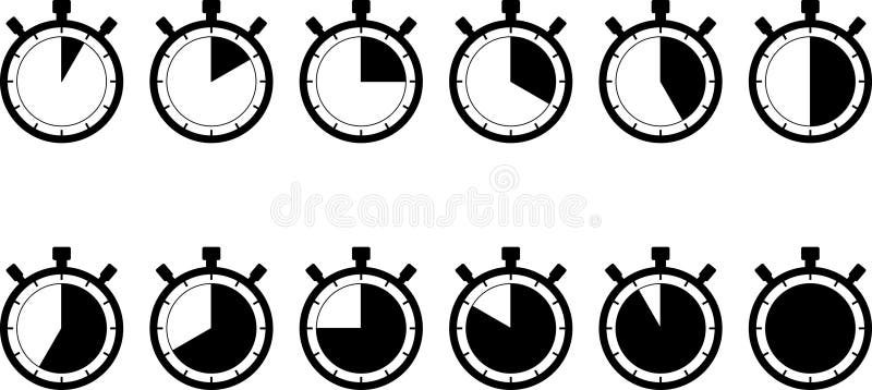Timer Stopwatch Icon, Vector Illustration. Shortest Time Stopwatch ...