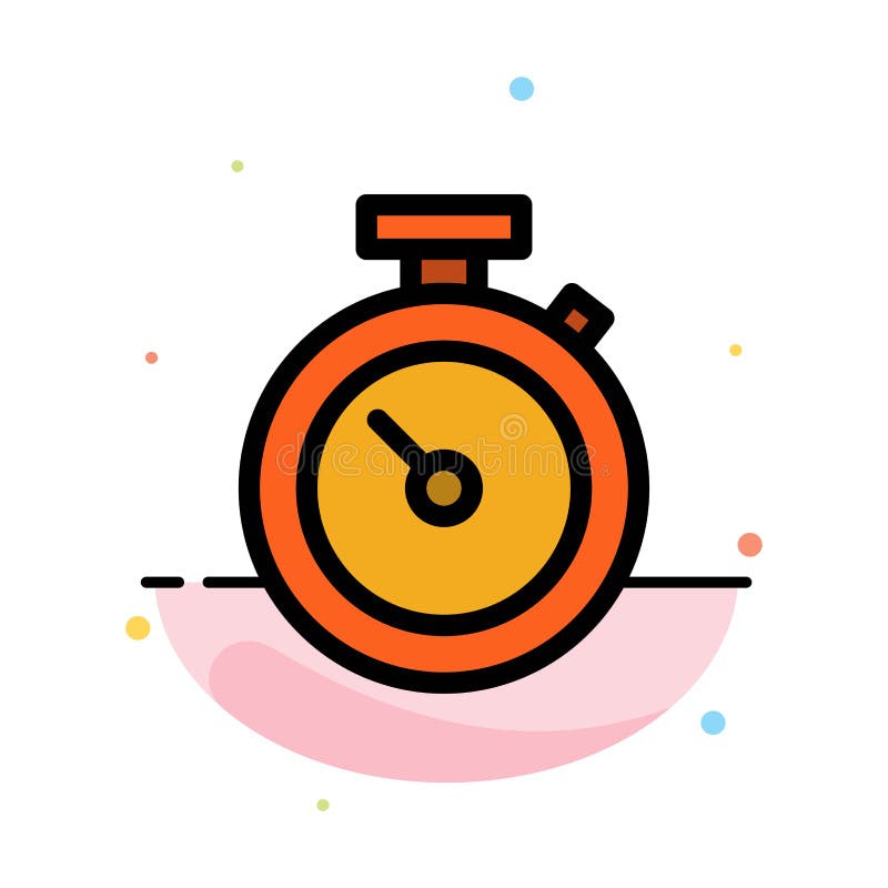Timer, Stopwatch, Watch, Time Abstract Flat Color Icon Template Stock ...