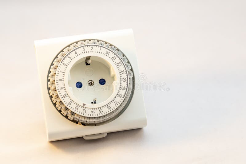 Timer Switch on White Background Stock Photo - Image of plug, analogue ...