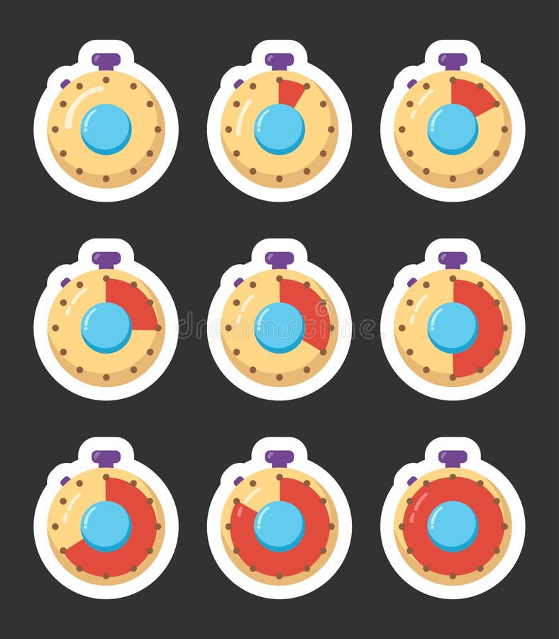 Timer Time Countdown. Stopwatch Watch Device Stock Illustration ...