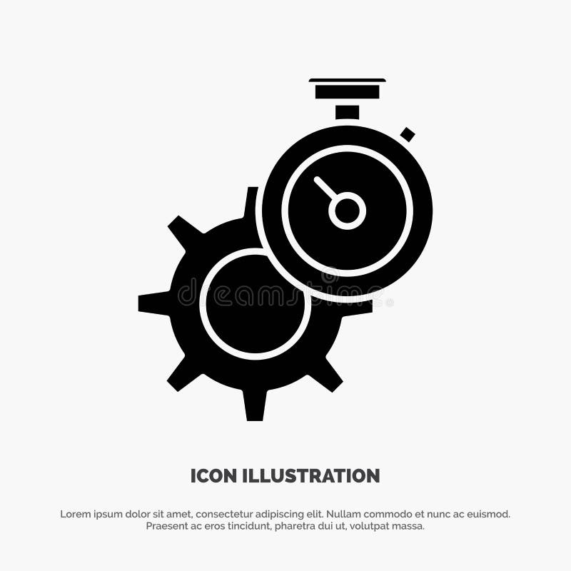 Timer Setting Technology Logo Design Stock Vector - Illustration of ...