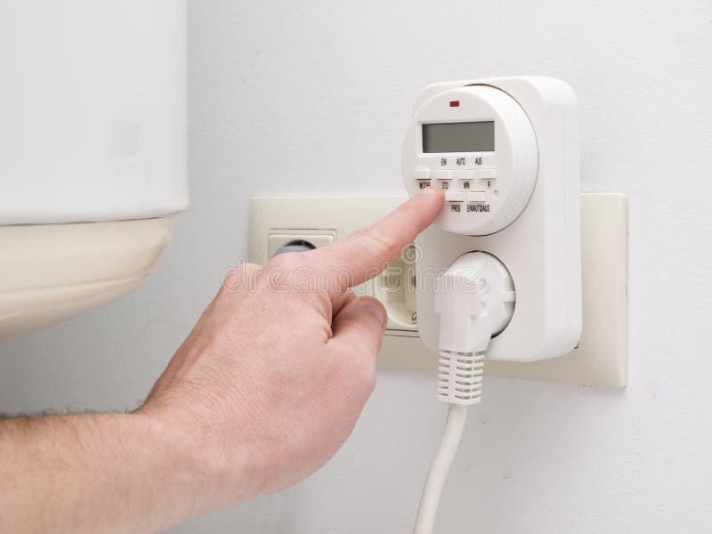 Timer To Save Energy for Domestic Purposes Stock Image - Image of ...