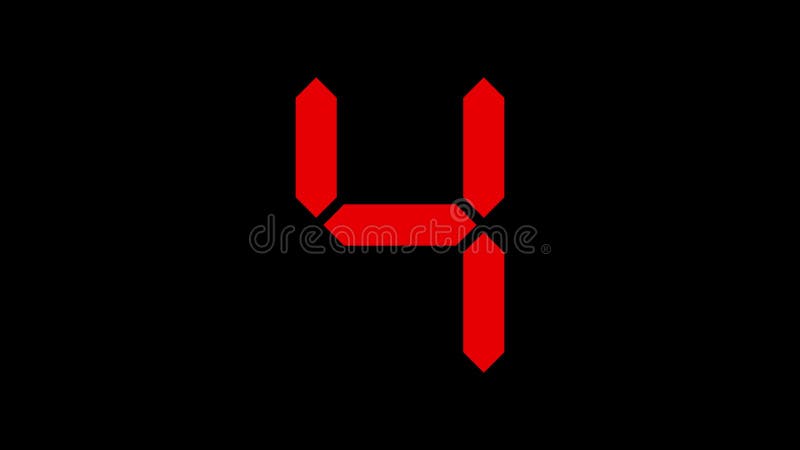 Timer from 9 To 0 Seconds Countdown, Digital Electronic Segment Display ...