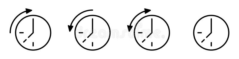 Timer Vector Icon Set. Time Return Icons Vector. Product Return Symbol ...