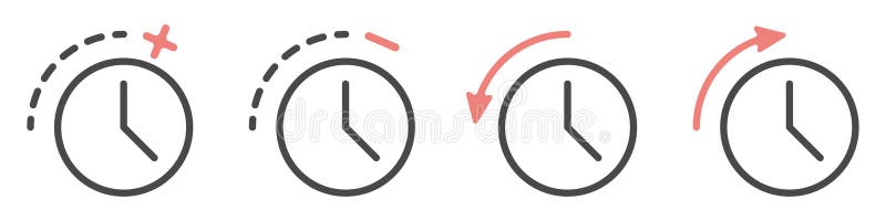 Timer Vector Icon Set. Time Return Icons Vector. Product Return Symbol ...