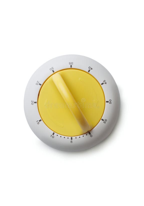 Timer with Yellow Knob stock image. Image of white, timer - 51068603