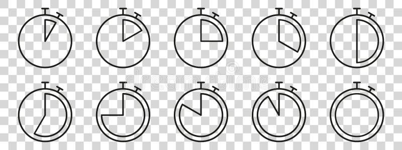 Timers Icon on Transparent Background. Isolated Vector Elements ...