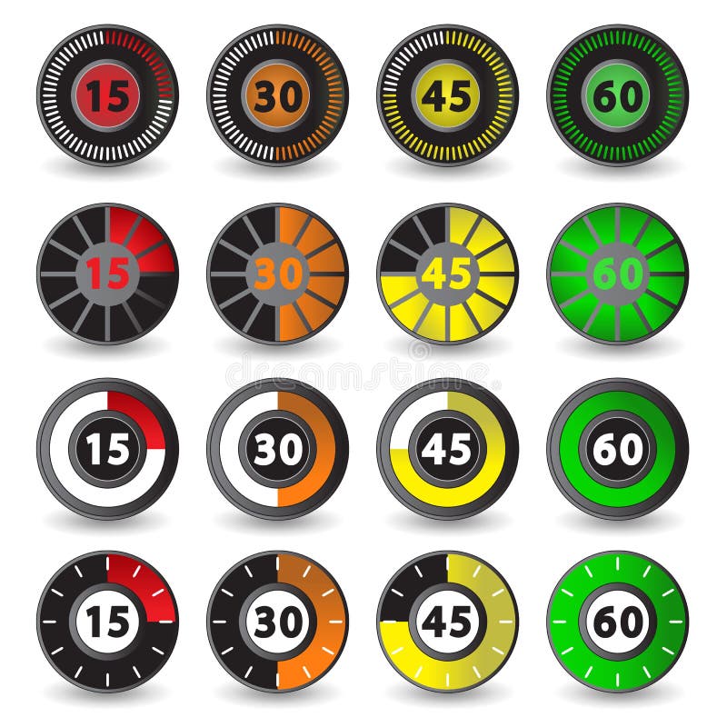 Timers stock vector. Illustration of green, countdown - 46815986