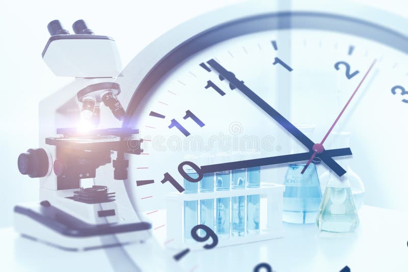 Medical Times Health Care Hospital with Doctor and Clock Image Stock ...