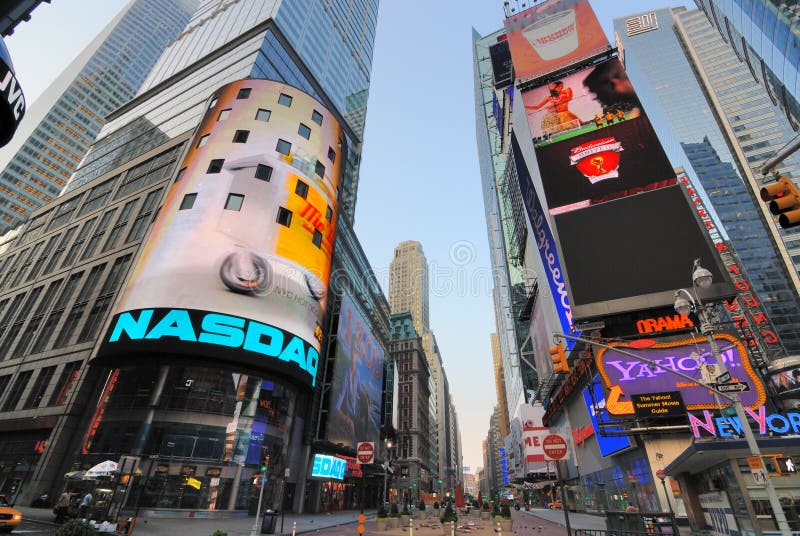 Times Square advertising editorial stock photo. Image of landmark ...