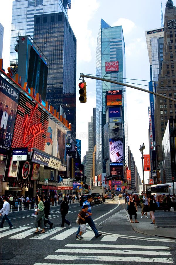 Times Square, New York City, USA. Editorial Stock Image - Image of ...