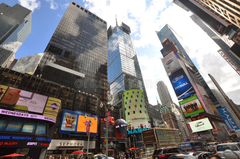 Times Square, 7th Ave, New York City Editorial Stock Image - Image of ...