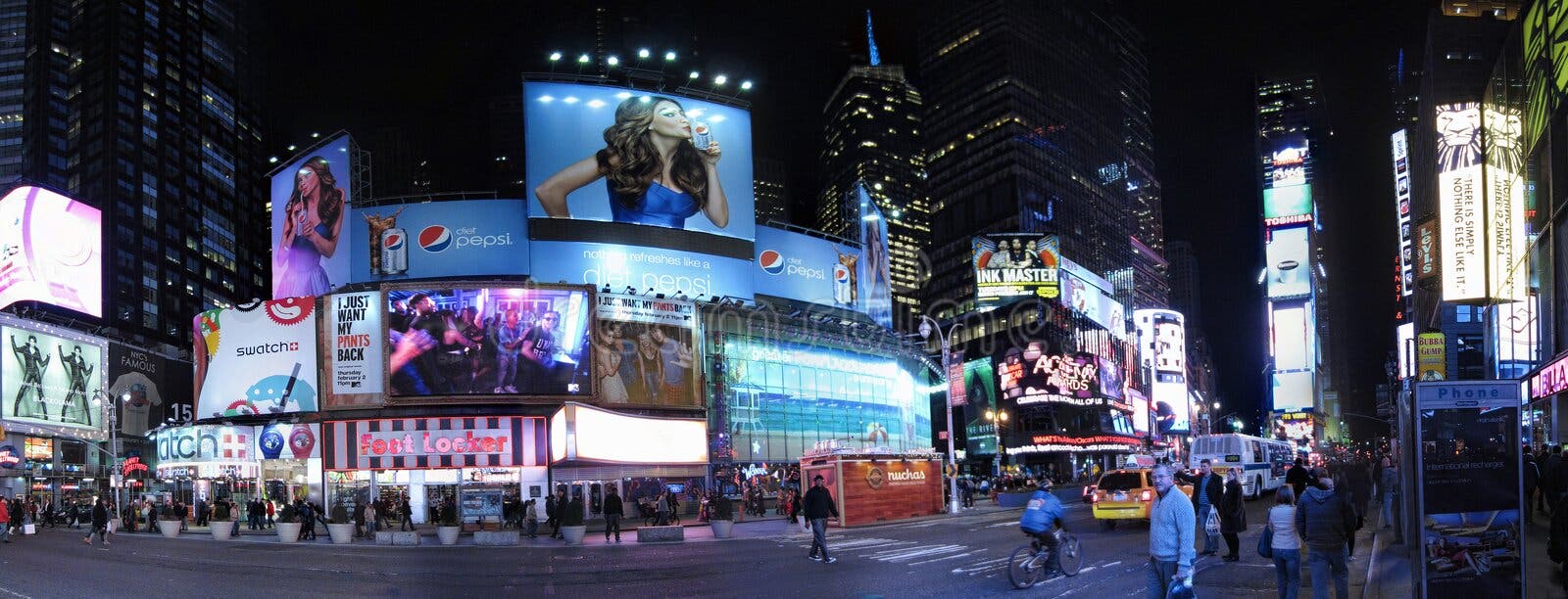 Times Square advertising editorial stock photo. Image of landmark ...