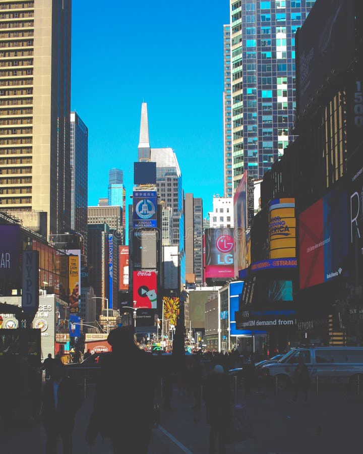 Times Square during the Day Editorial Stock Image - Image of times ...