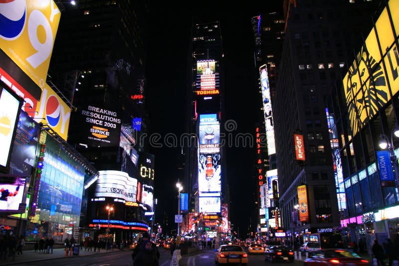 Times Square Da Cidade De New York Fotografia Editorial - Imagem de ...