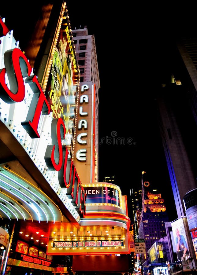 Times Square Area Street Corner at Night Editorial Photography - Image ...