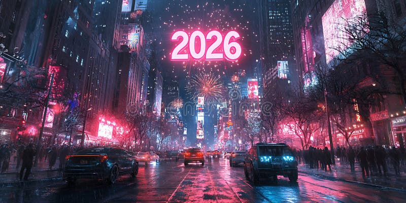 Times Square New Years Eve 2026 a Festive Celebration Stock ...