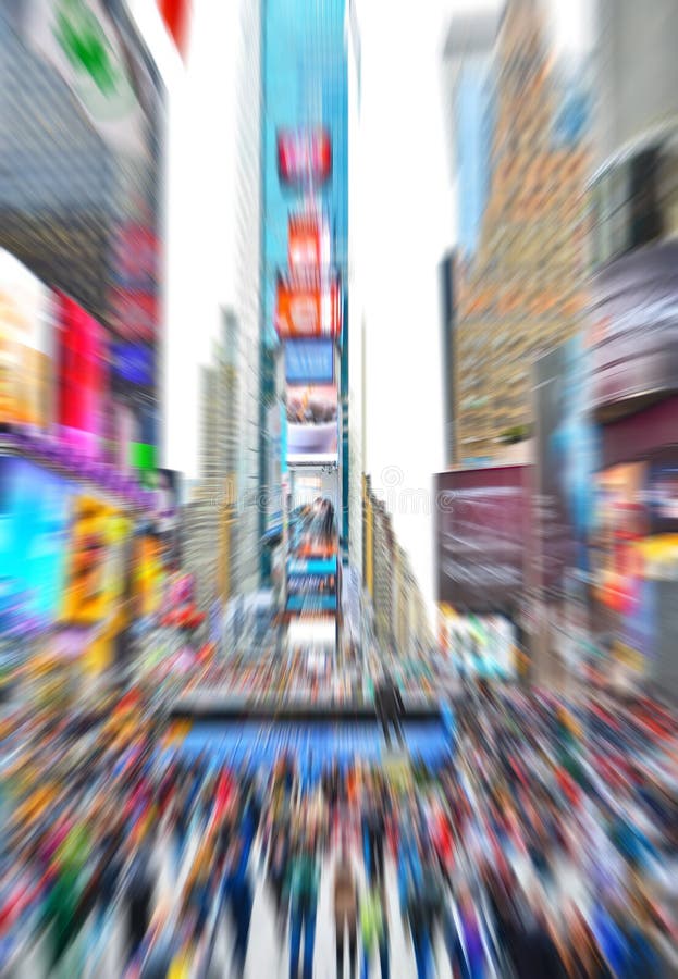 Times Square in New York with Motion Effect Stock Photo - Image of city ...