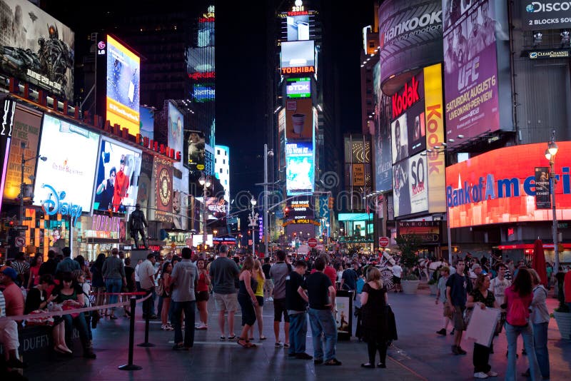 The Smurfs at Times Square editorial photo. Image of working - 23505121