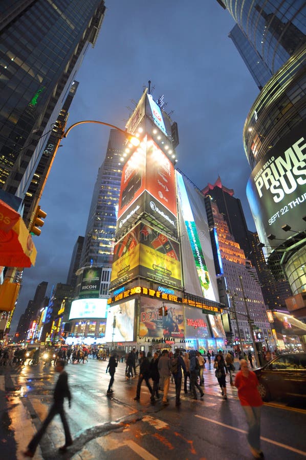 Times Square at Night, New York City Editorial Image - Image of heart ...