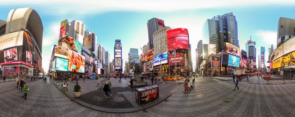 Times square 360 editorial stock image. Image of york - 133063524