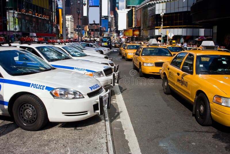 Times Square Vehicles stock image. Image of yellow, vehicles - 3539407