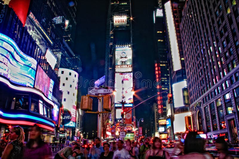 Times Square visitors editorial image. Image of architecture - 38083030