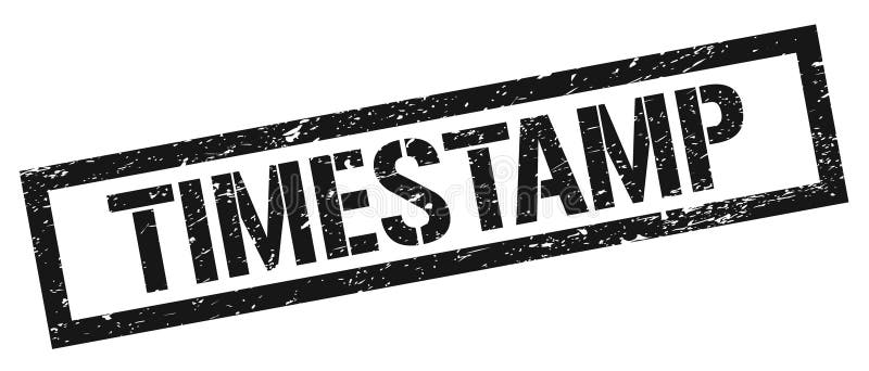TIMESTAMP Black Grungy Rectangle Stamp Stock Illustration ...