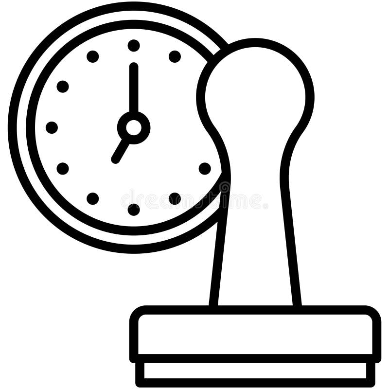 Timestamp Icon, Blockchain Related Vector Illustration Stock Vector ...