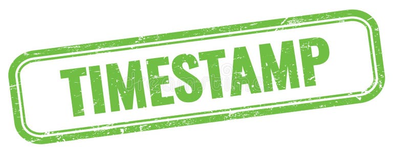 TIMESTAMP Text on Green Grungy Vintage Stamp Stock Illustration ...