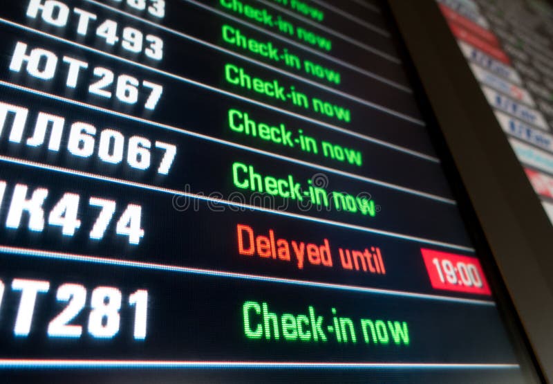 Timetable Digital Board at an Airport Editorial Photography - Image of ...