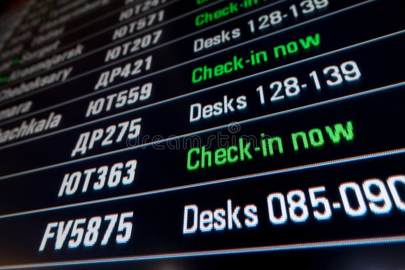 Timetable Digital Board at an Airport Editorial Stock Image - Image of ...