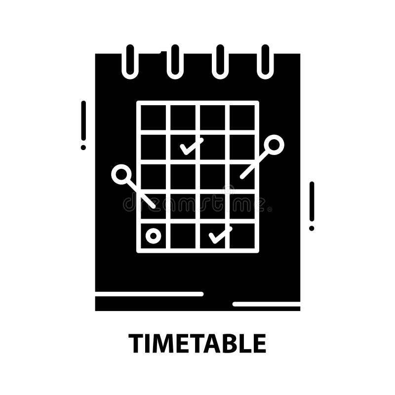 Timetable Icon Symbol. Creative Sign From Education Icons Collection ...