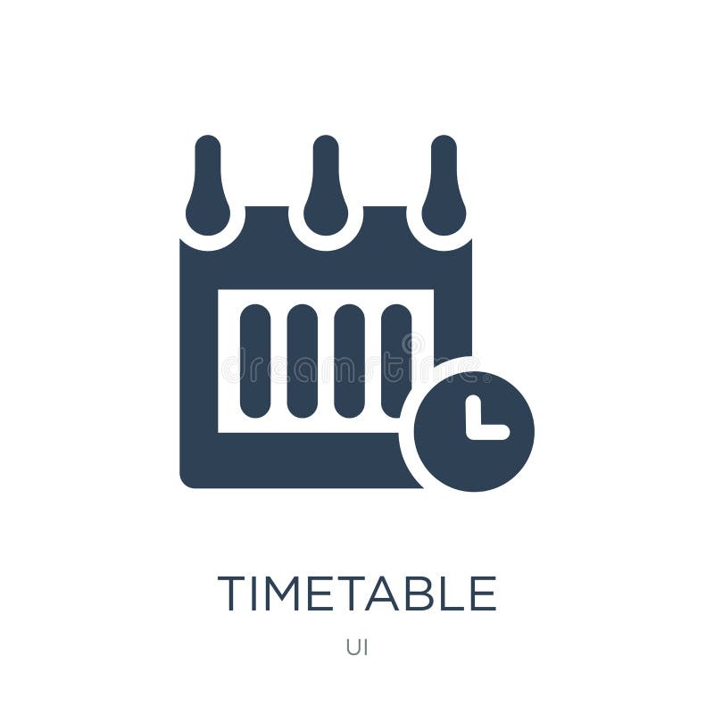 Timetable Icon Symbol. Creative Sign From Education Icons Collection ...