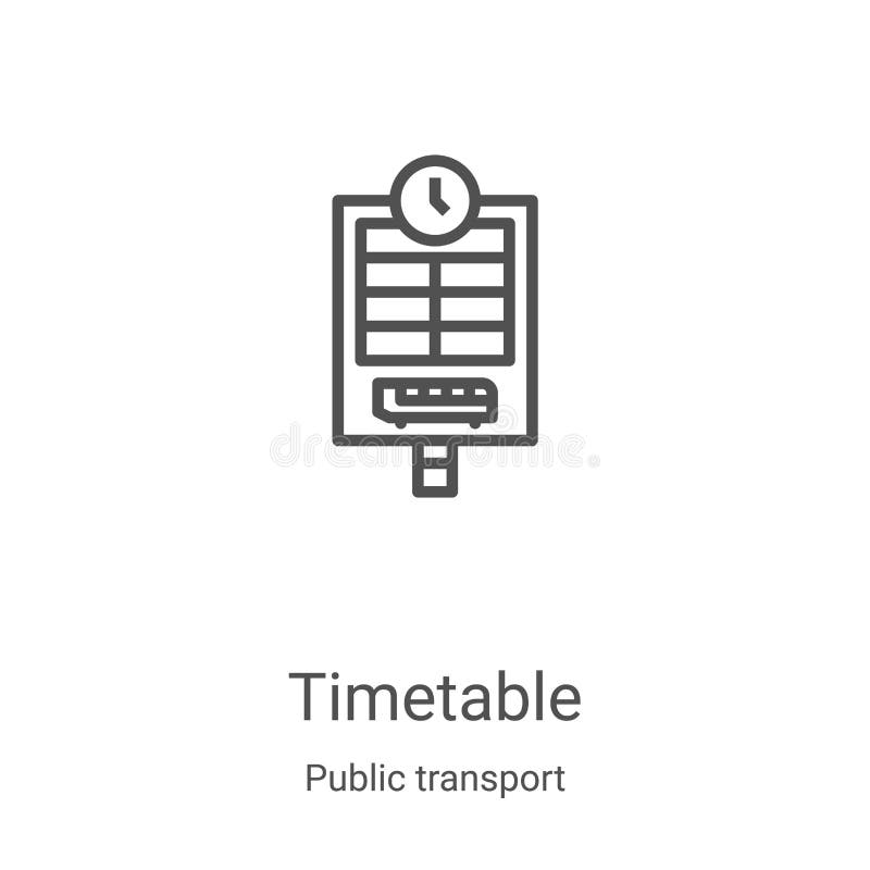 Timetable Icon Symbol. Creative Sign From Education Icons Collection ...