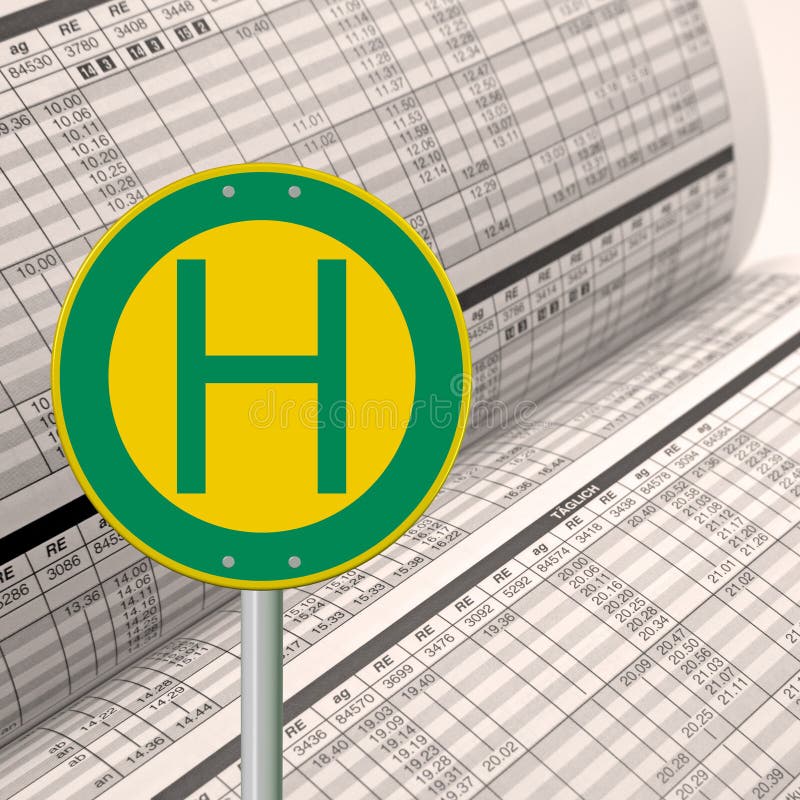 Timetable and stop sign stock photo. Image of times - 372757972
