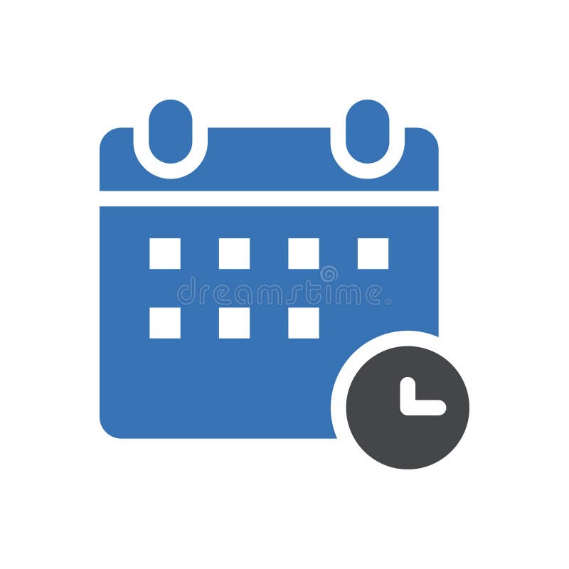 Timetable Vector Glyph Color Icon Stock Vector - Illustration of sign ...
