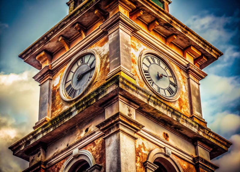 TimeTelling Tower a Weathered Landmark Reflecting Centuries of History ...