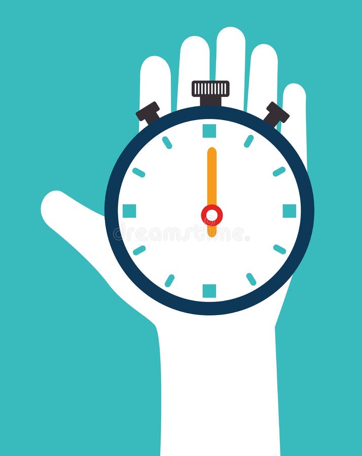 Hand Putting Paper Card in Time Recorder Machine Stock Illustration ...