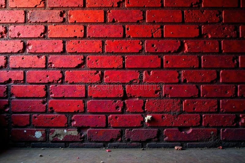 Timeworn Brick Wall, Deep Red Tones, Textured Surface, Urban, Pattern, Background Stock ...