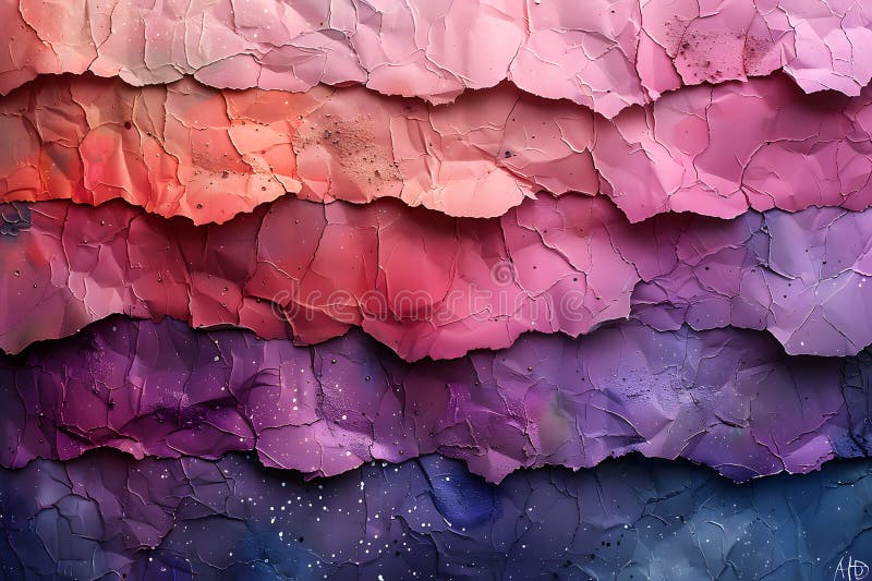 Timeworn Canvas with Pink-Violet Paper Textures Stock Illustration ...